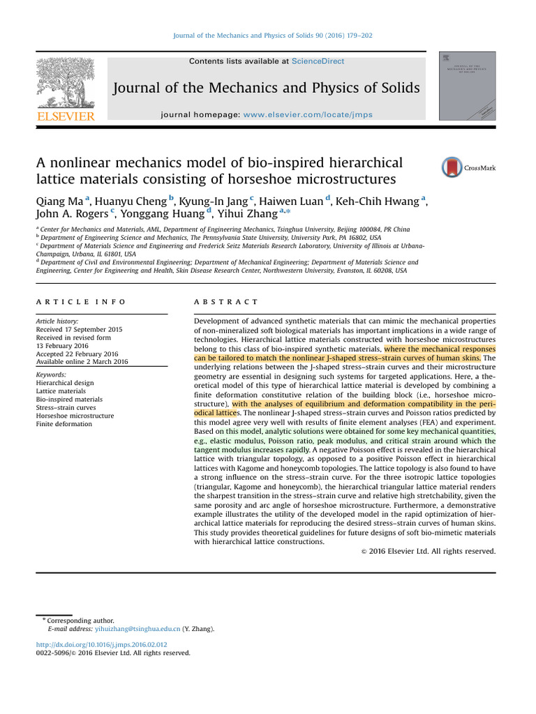 002 Nonlinear Curved Lattice Honeycomb | PDF | Young's Modulus ...