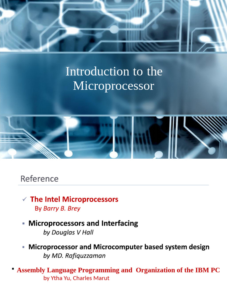 Lec - 01. Introduction To Microprocessor | PDF | Central Processing Unit | Assembly Language