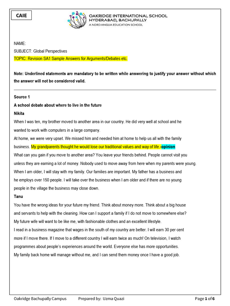 Grade 6 Argument Solutions Nikita and Tanu | PDF | Argument | Homelessness
