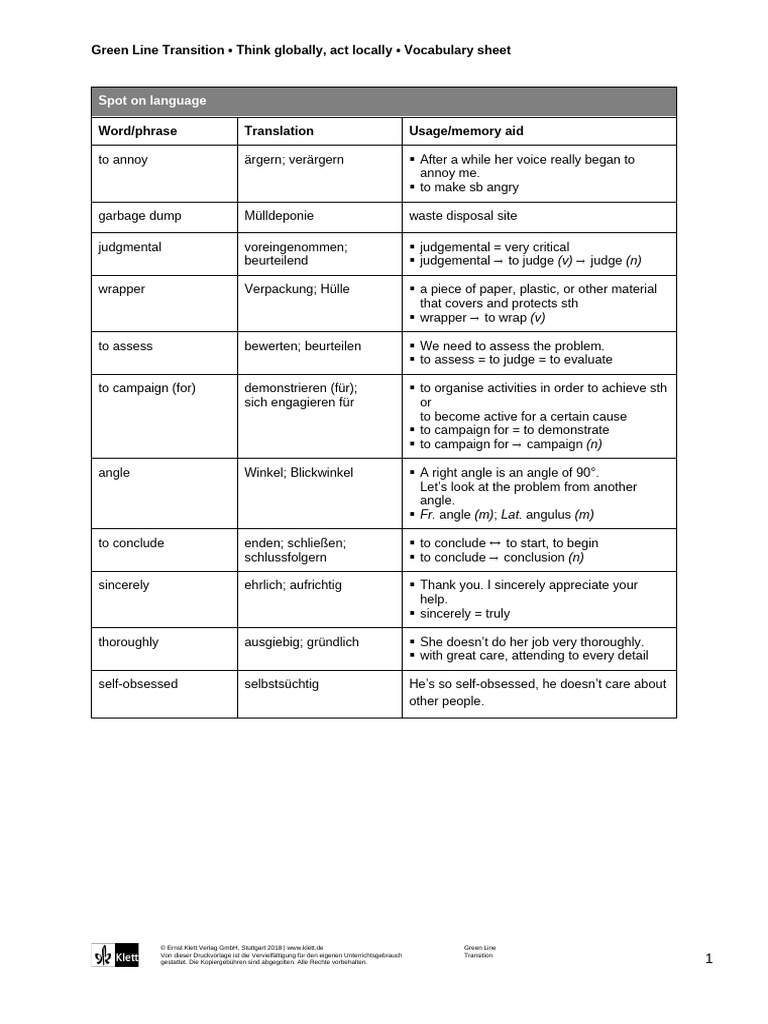 Vocabulary for Global Engagement | PDF