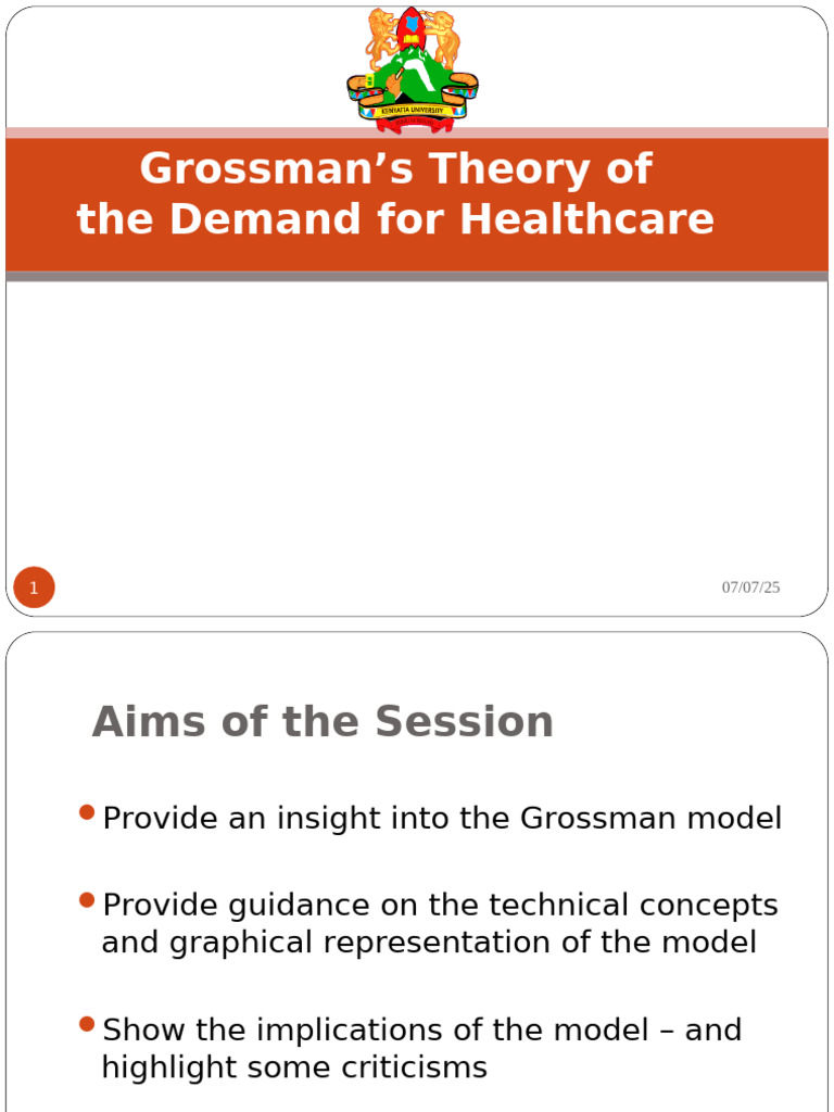 Understanding Grossman's Health Model | PDF | Consumption (Economics ...