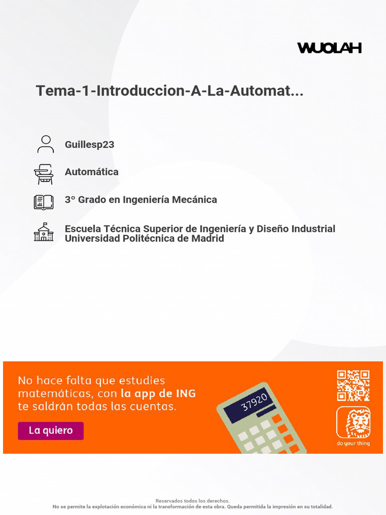 Tema 1 Automatica | PDF
