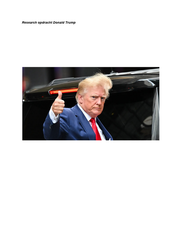 Donald Trump Research Opdracht | PDF