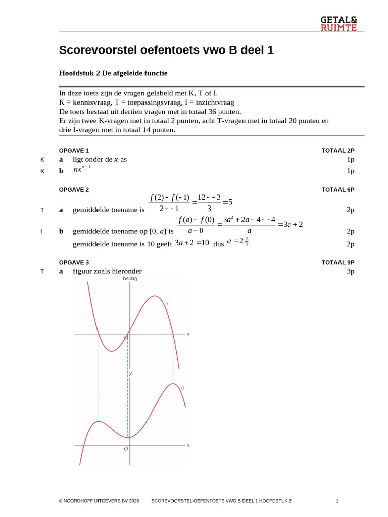 GR12 VB1 H02 Oefentoets Scorevoorstel | PDF
