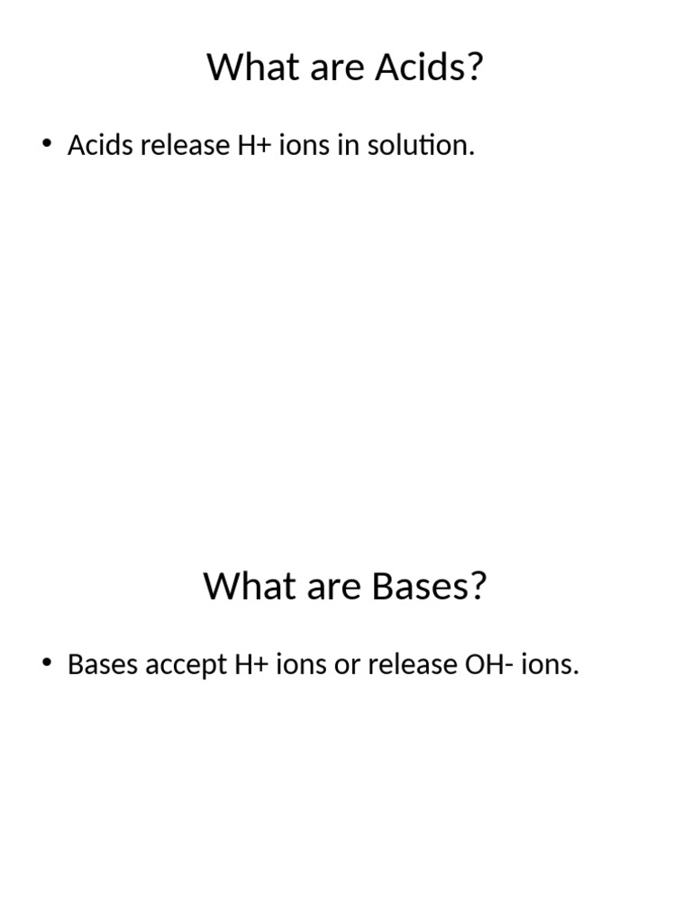 Chemistry Acids and Bases | PDF
