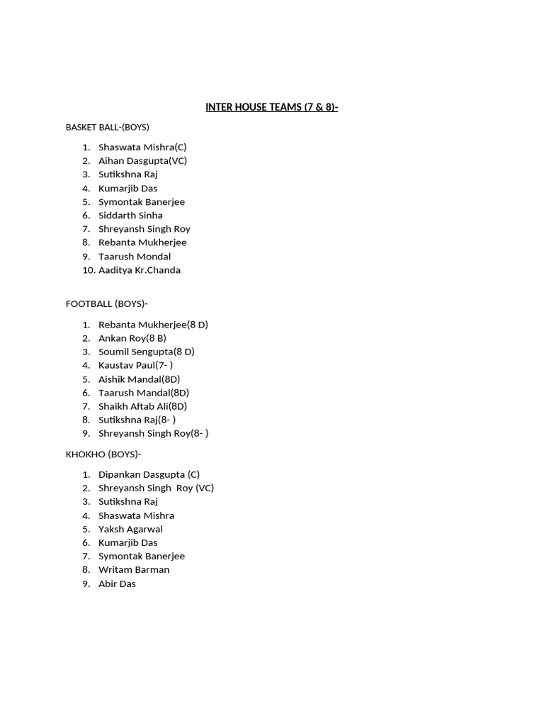 INTER HOUSE 7 and 8 | PDF