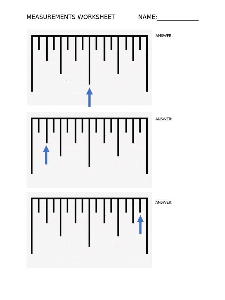 Measurement Worksheet | PDF
