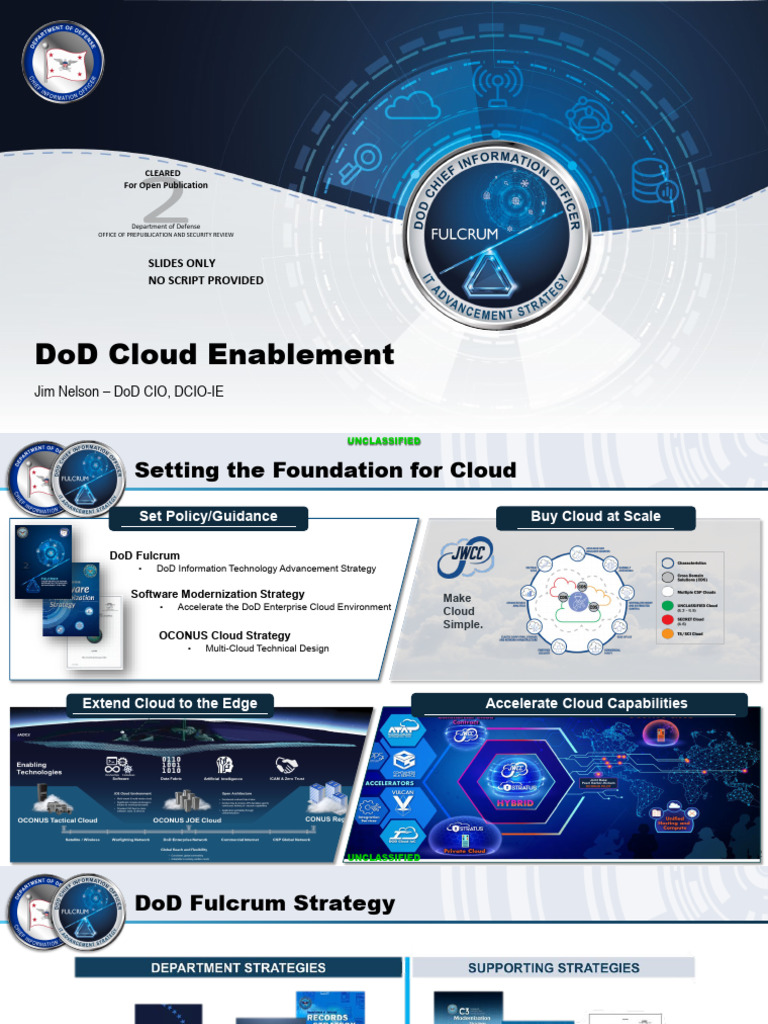 Nelson - DSP Conference Briefing - DoD CIO | PDF | Cloud Computing | Microsoft Azure