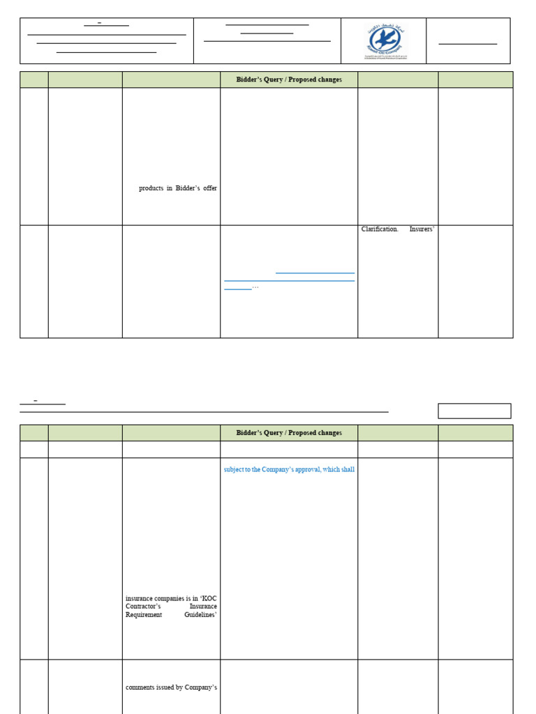 Response To Pre - Bid Clarifications | PDF | Liquidated Damages | Damages