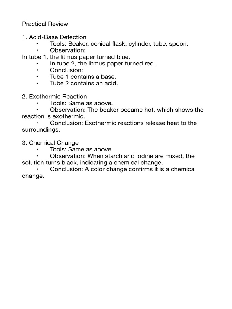 Chemistry Practical | PDF