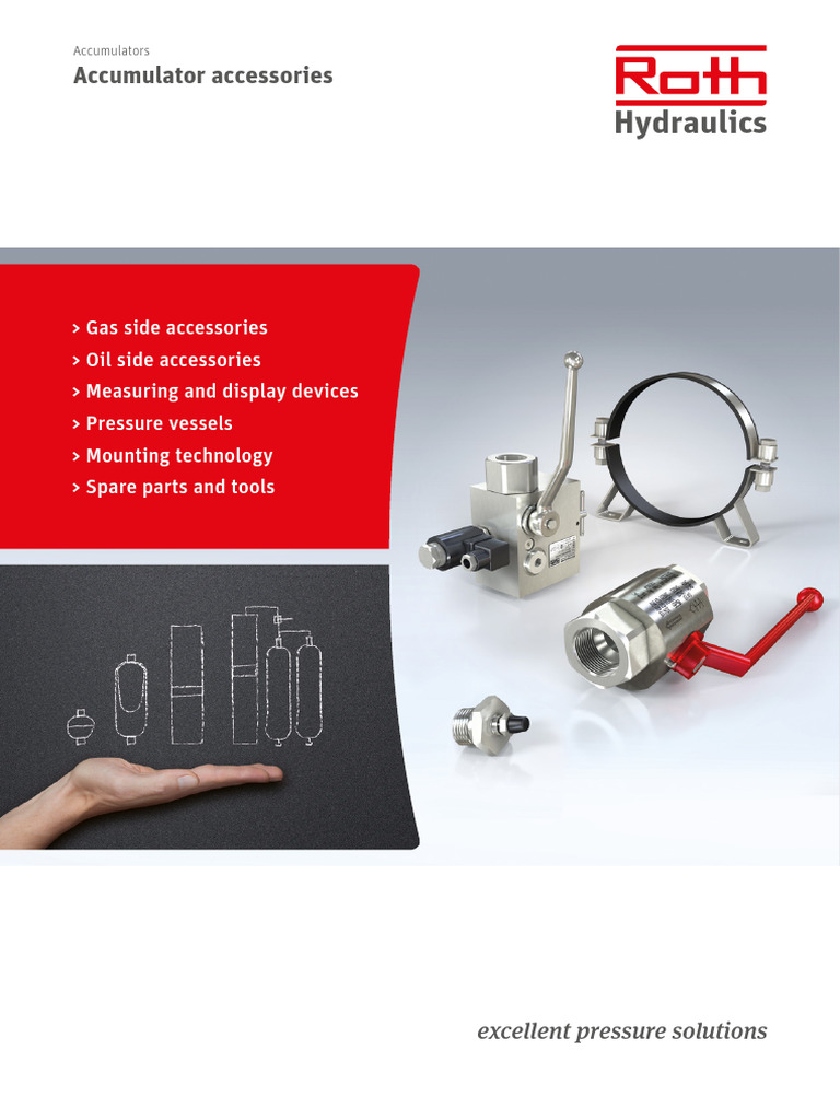 Roth Hydraulics Accumulator Accessories | PDF | Valve | Pipe (Fluid ...