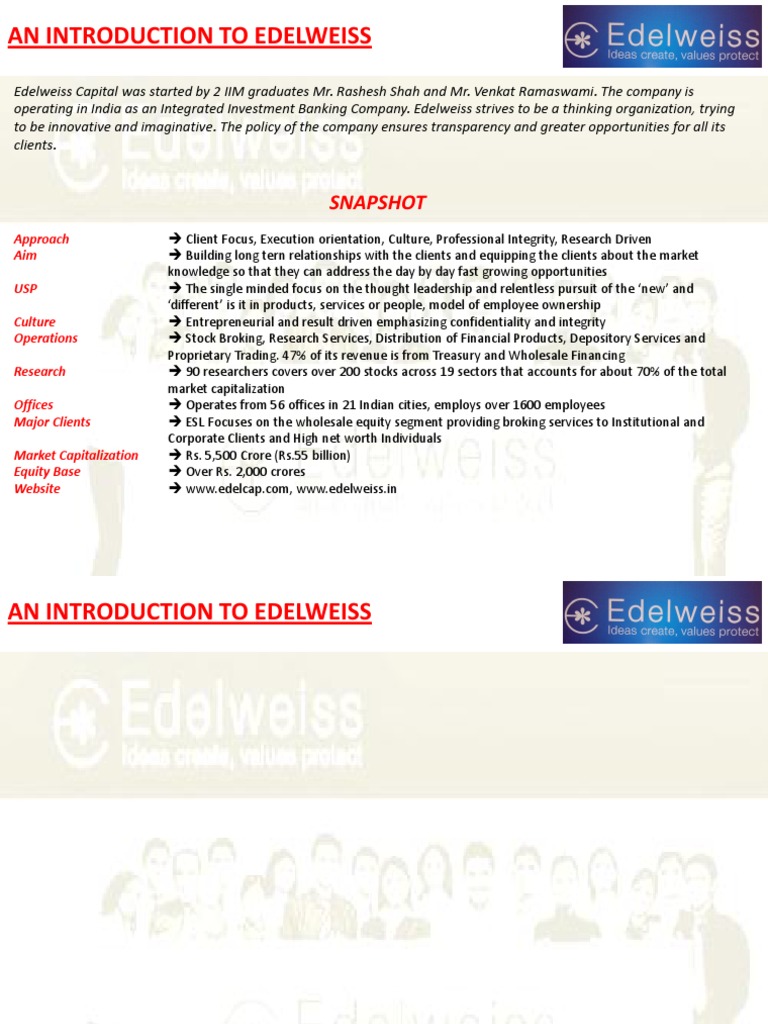 Overview of Edelweiss Capital | PDF | Business