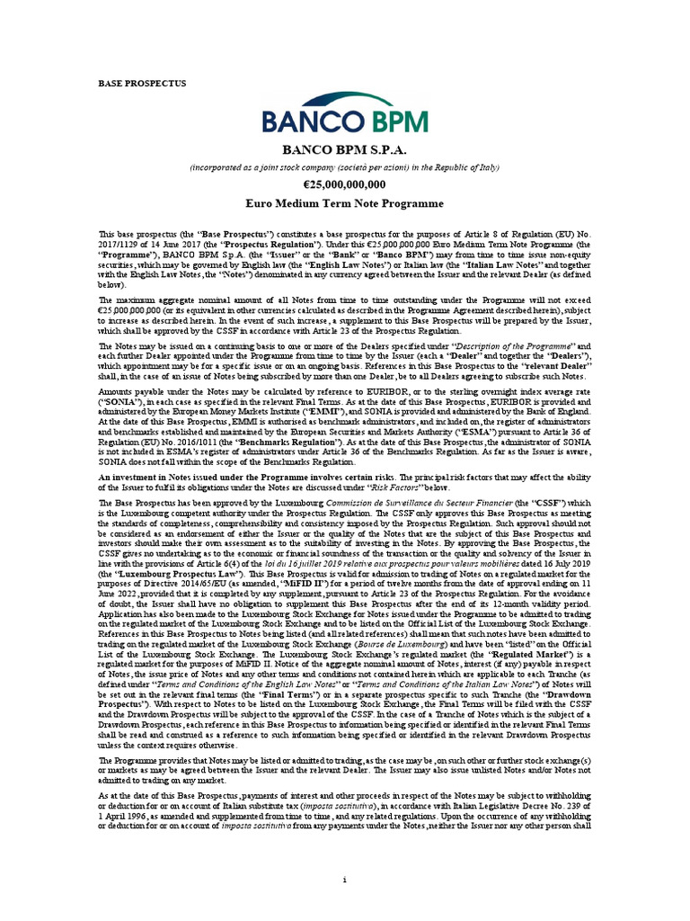 Base Prospectus - 2021 06 11 | PDF | Securities (Finance) | Investing
