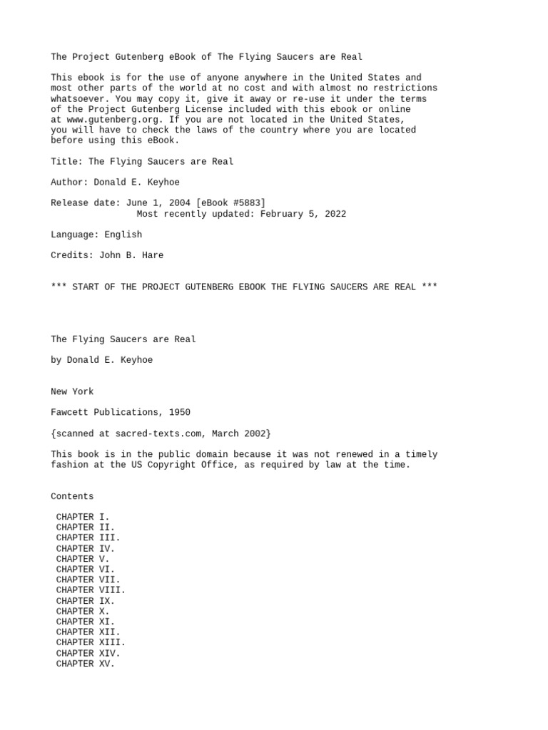 The Flying Saucers Are Real | PDF | Unidentified Flying Object