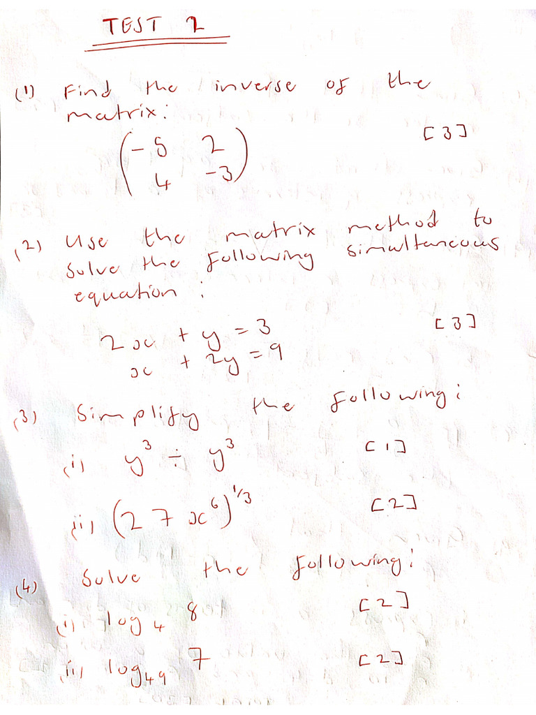 Maths Test Change of Subject @SirGee | PDF
