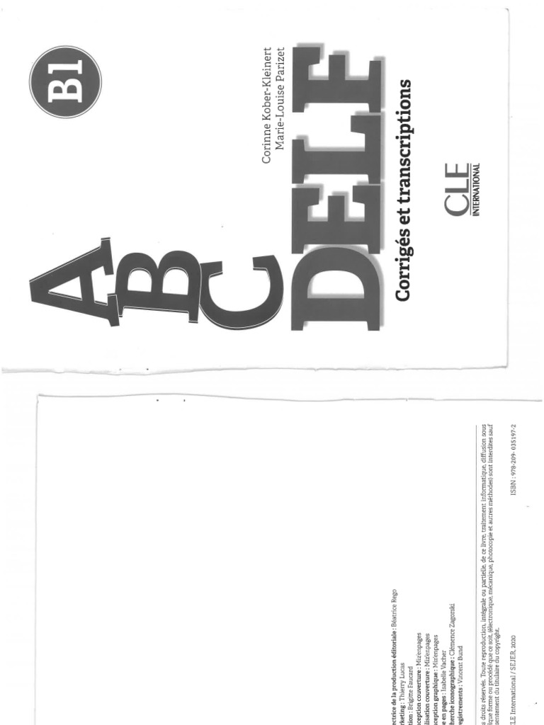 ABC DELF B1 Nouveau Format - Corrigés | PDF