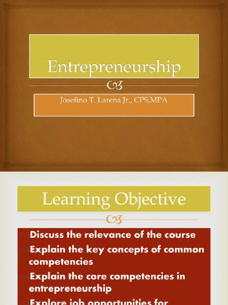 Module Entrep ABM Lesson 1 To 5 | PDF