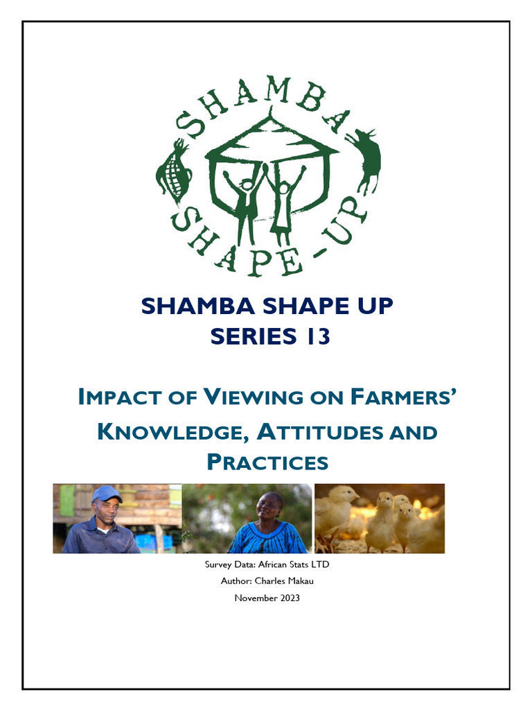 Shamba Shape Up Series 13 Report | PDF | Audience Measurement | Agriculture