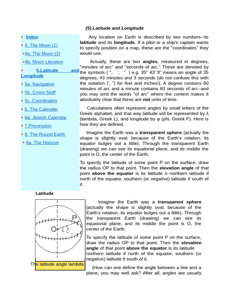 Understanding Latitude and Longitude | PDF | Latitude | Equator