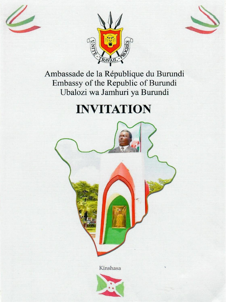 Invitation Ambassade de La Republique Du Burundi | PDF