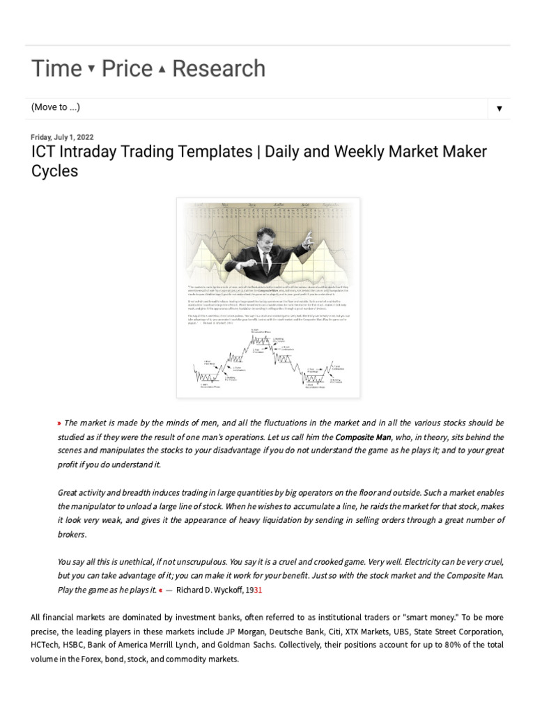 Time Price Research - ICT Intraday Trading Templates - Daily and Weekly ...