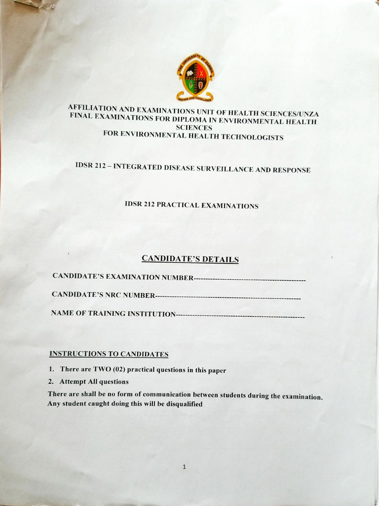 Idsr Practical 212 Echoes | PDF