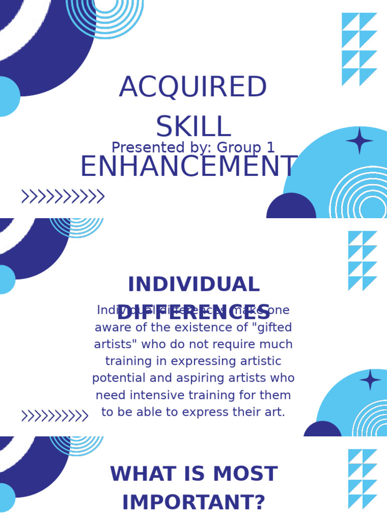 Acquired Skills in Artistic Enhancement | PDF | Knowledge | Skill