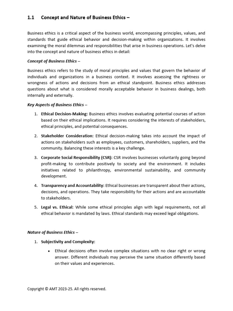 615640063-Unit 1 - Nature and Purpose of Ethics | PDF | Business Ethics | Corporate Social ...