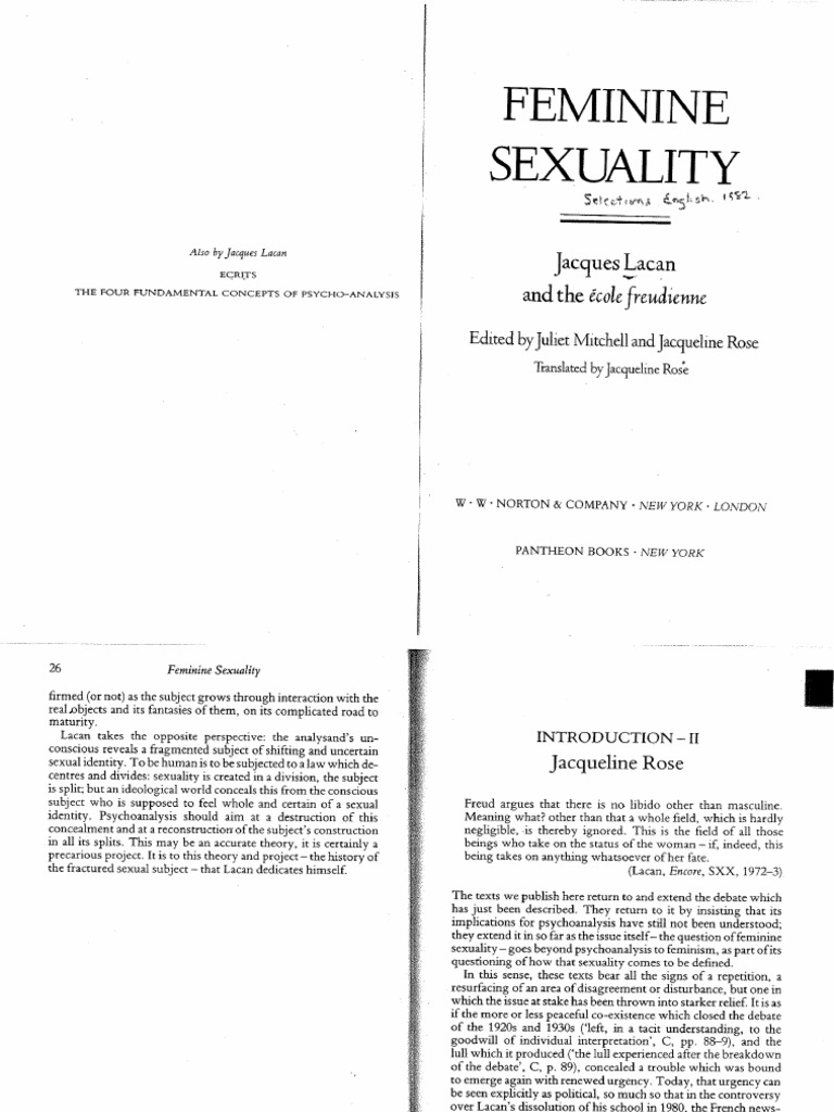 Rose Introduction To Lacan | PDF