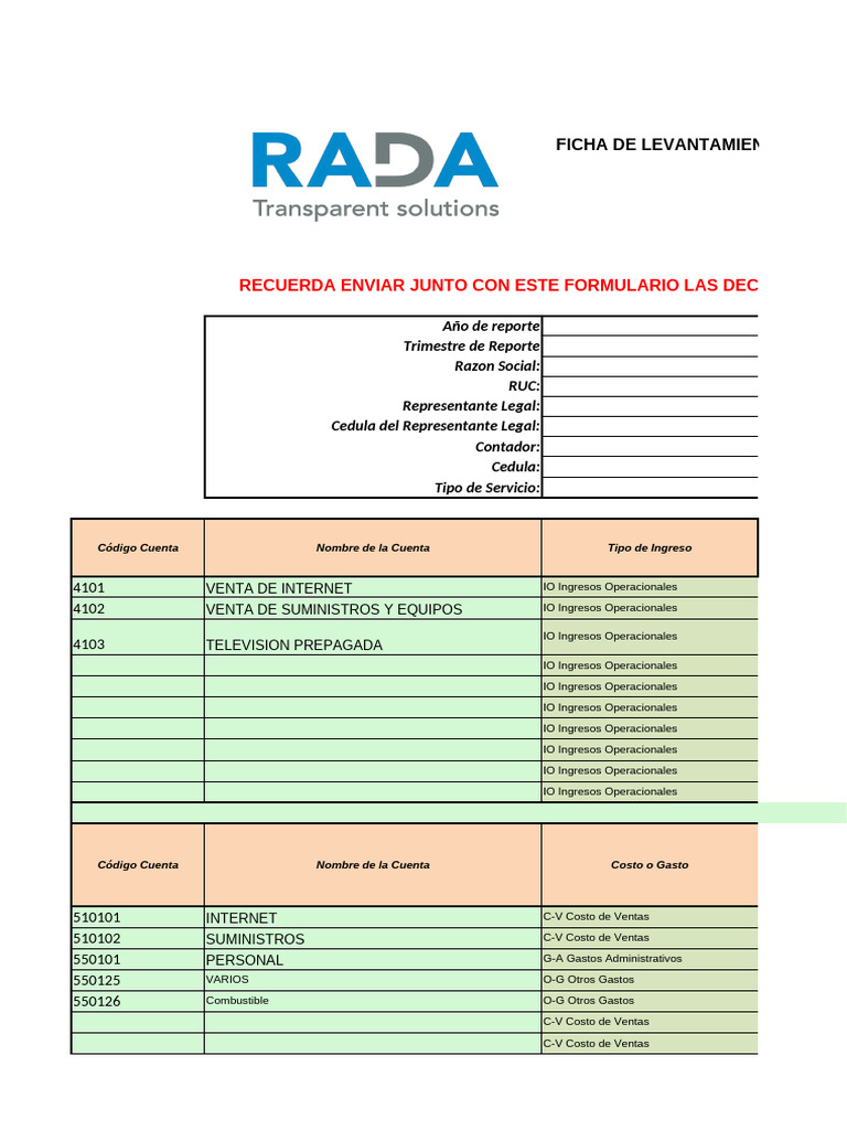 Rada 007b. Servicio Universal Obligadas - Contabilidad | PDF