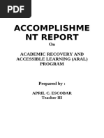 ARAL Program Monitoring Form Template | PDF