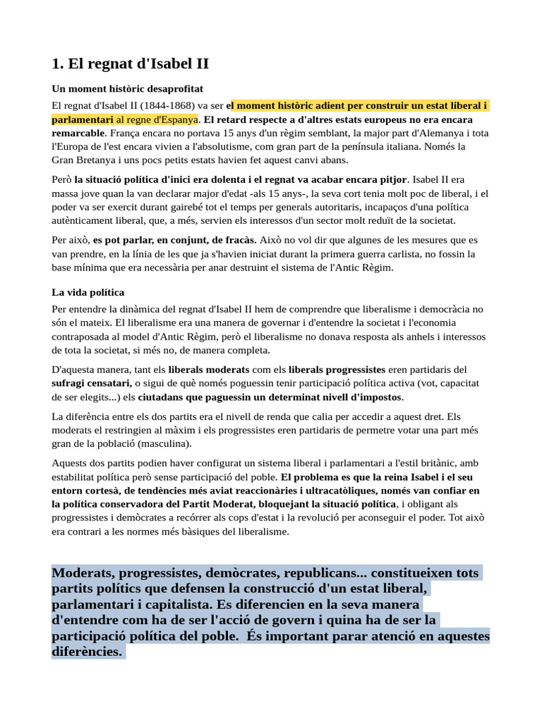 Regnat D Isabel II | PDF