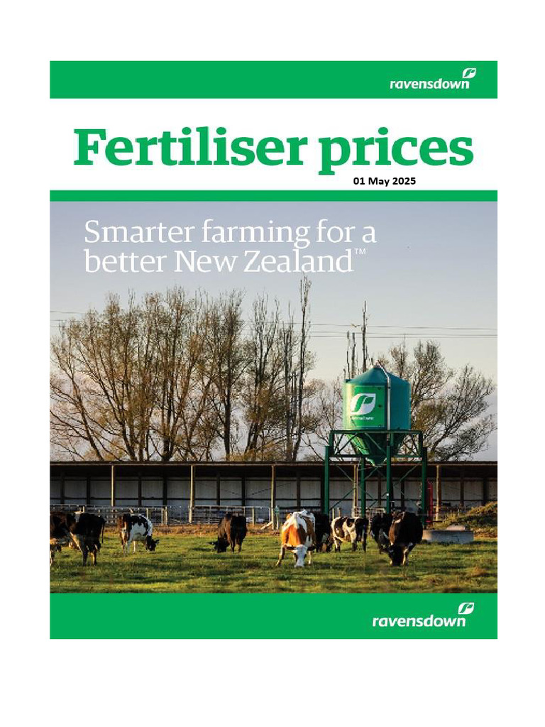 Ravensdown Fertilizer Price List 2025 | PDF | Magnesium | Fertilizer
