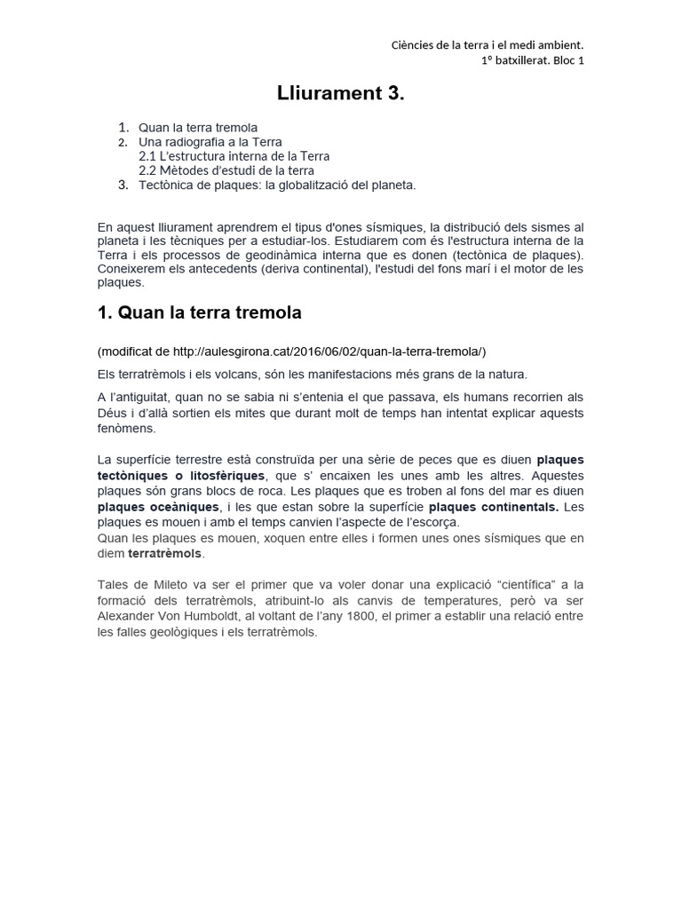 3 - Estructura de La Terra | PDF