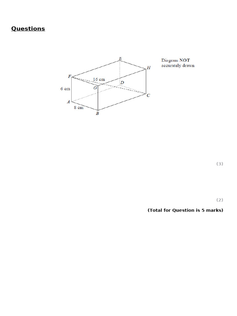 Year 9 End of Year Revision 2 | PDF | Area