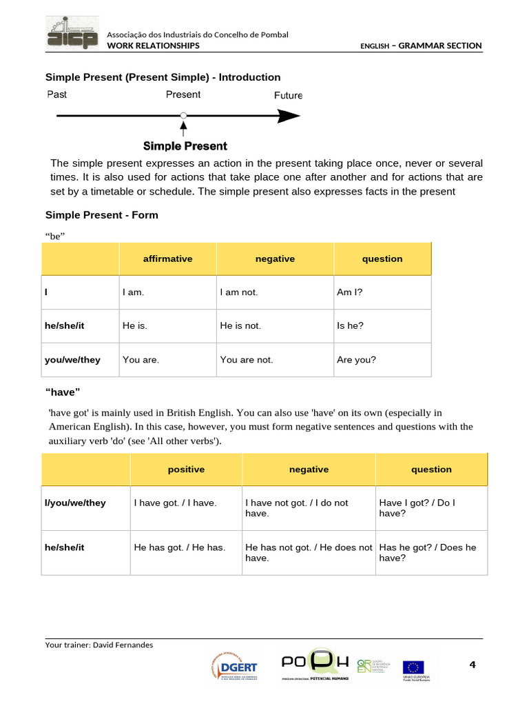 Simple Present - Use - Form - Practice | PDF | English Language | Verb