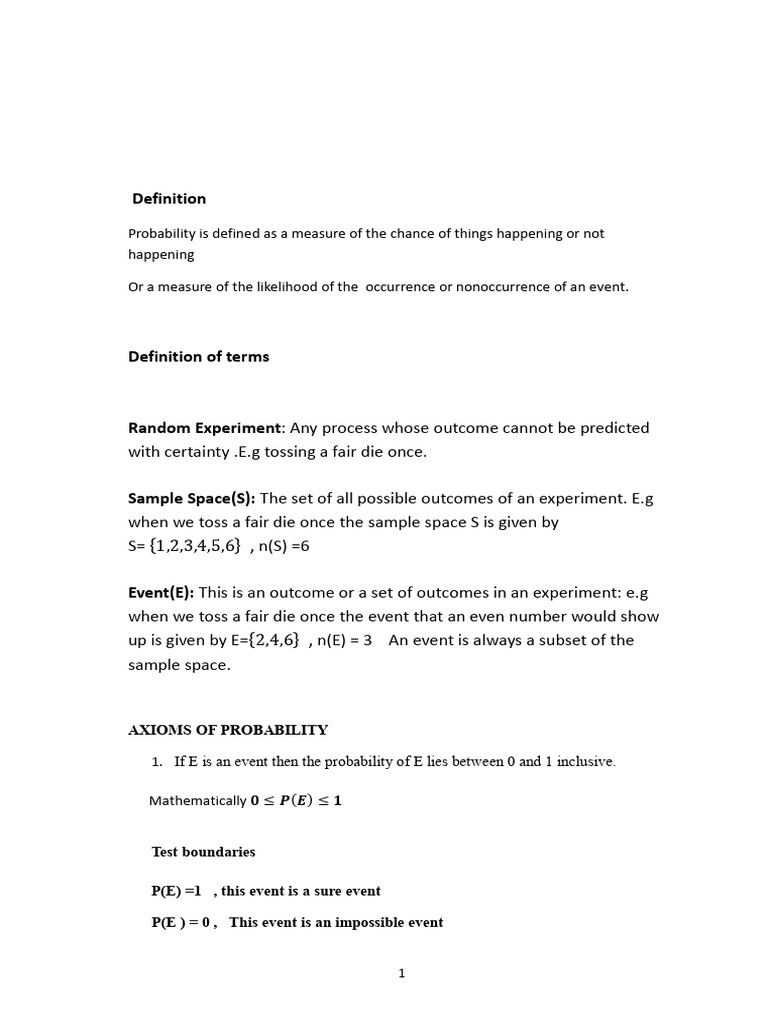 Probability and Statistics Basics | PDF | Probability Distribution ...