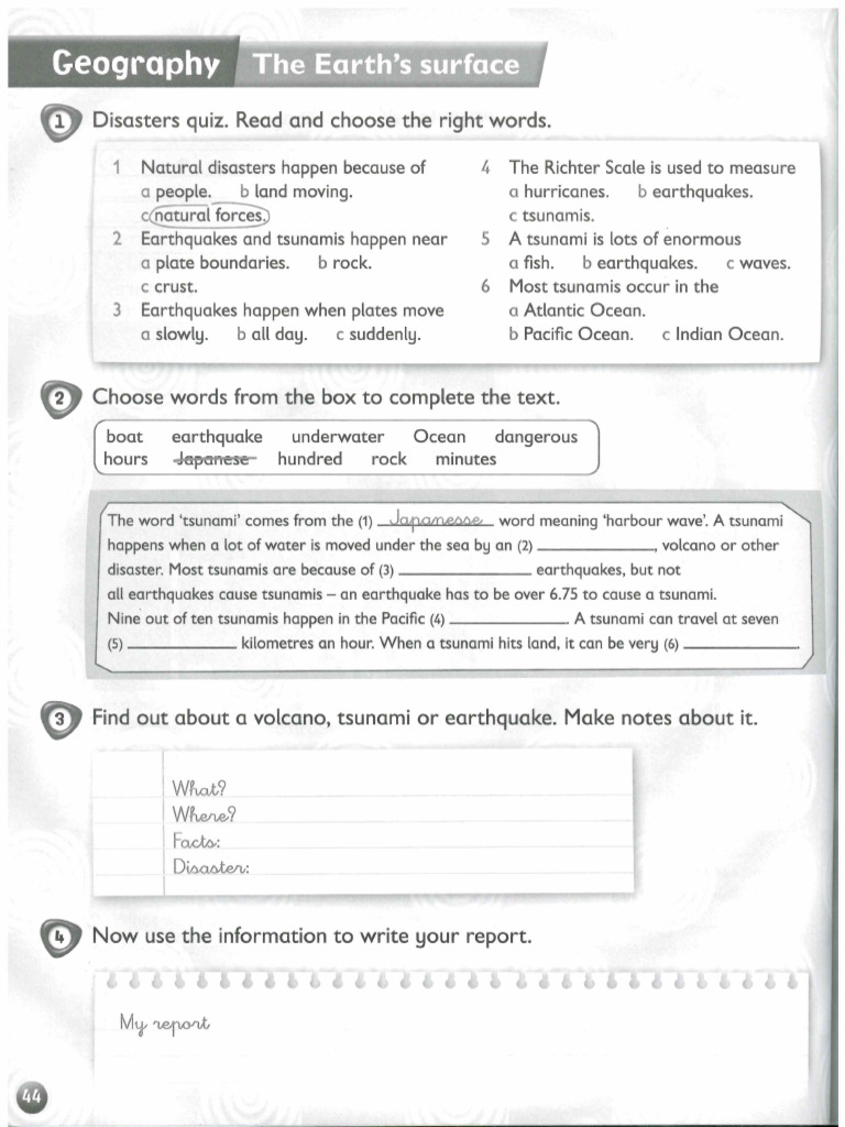 5º Libro English KID's BOX WB Geography. The Earth's Surface | PDF