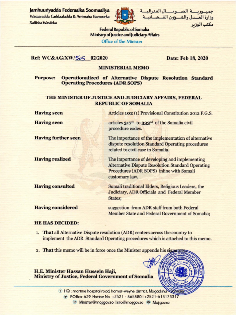 ADR SOPS English - FInal - Version | PDF | Alternative Dispute Resolution | Violence