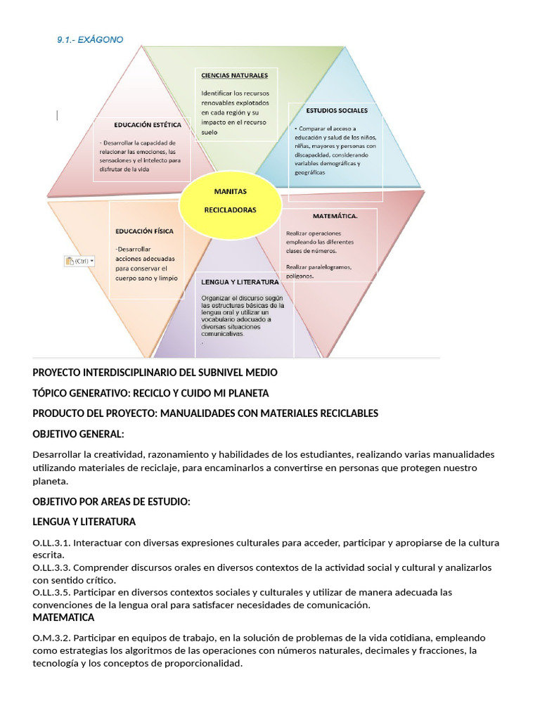 El Exagono de Proyecto Interdusciplinar 7mo | PDF