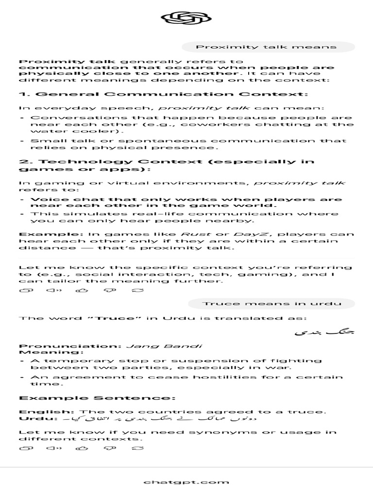 Proximity Talk Explained | PDF