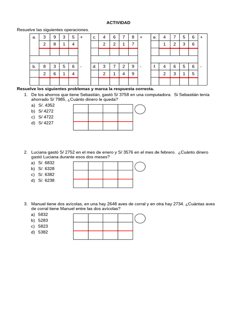 Refuerzo de Matemática 02 de Junio | PDF