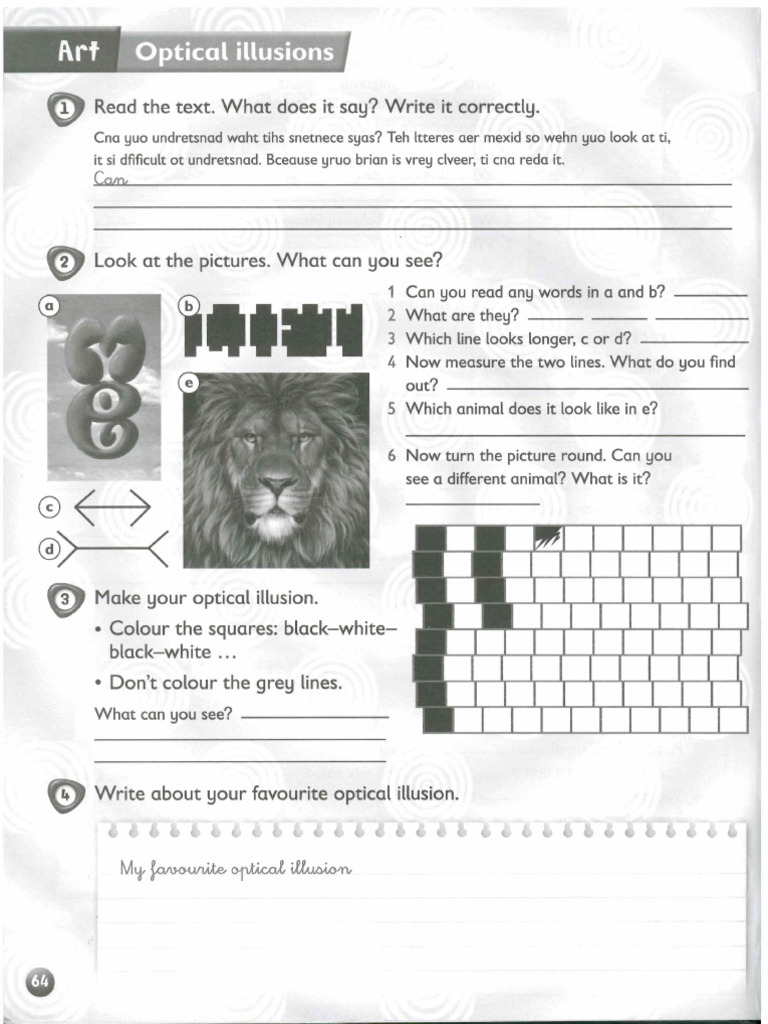5º Libro English KID's BOX WB Art. Optical Illusions | PDF