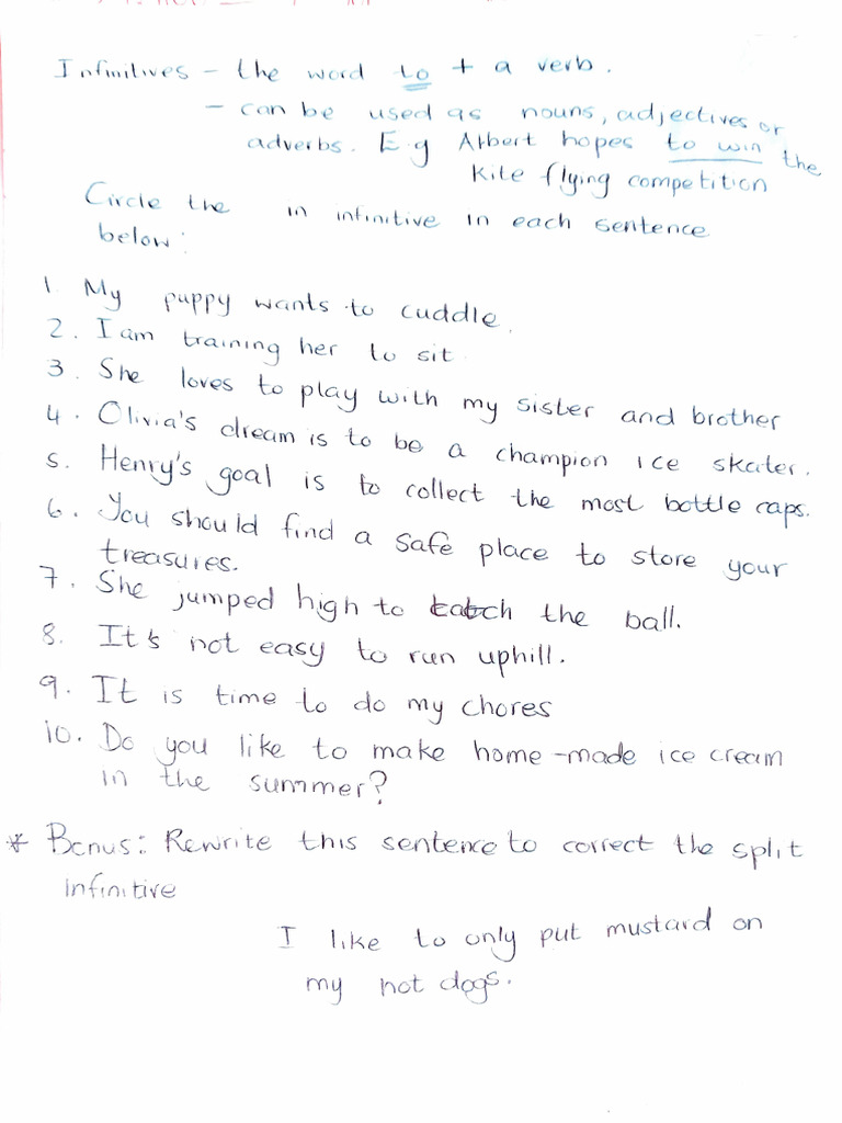 Split Infinitive Grade 9 Exam Prepe | PDF | Linguistic Typology | Vocabulary