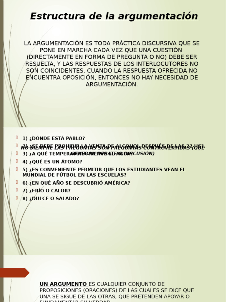 Estructura de La Argumentación | PDF | Razonamiento deductivo | Argumento