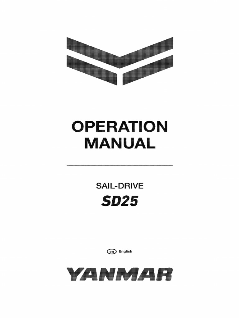 Yanmar SD25 Manual | PDF