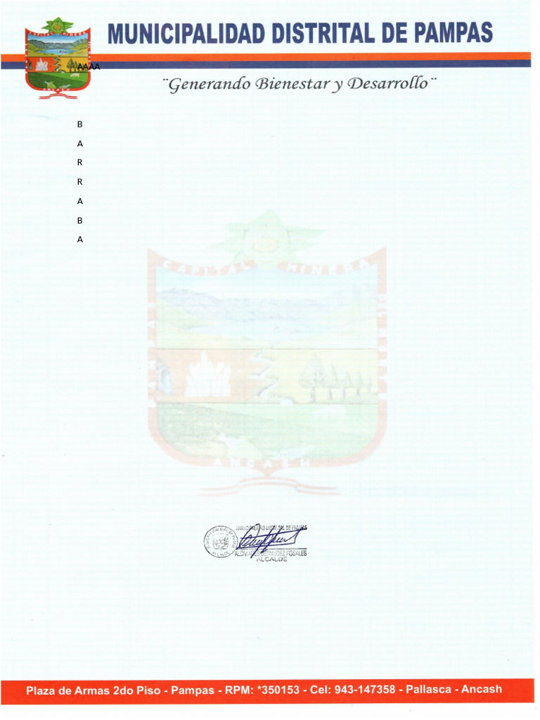 Hoja Membretada Pampas | PDF