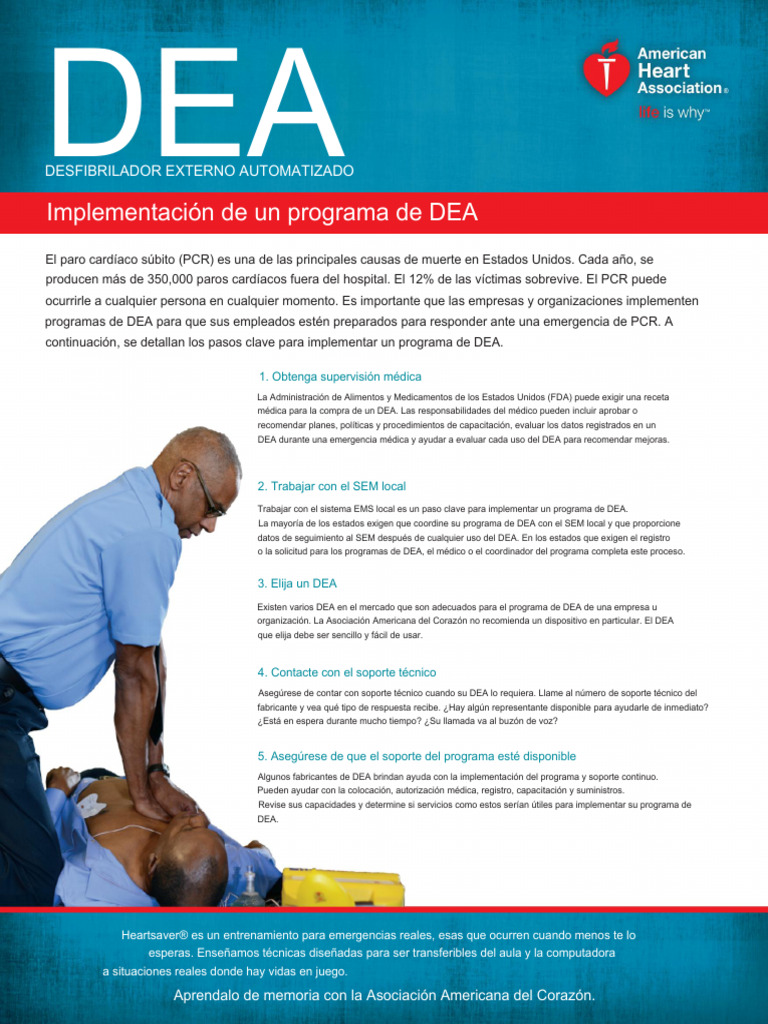 Implementing An AED Program Ucm ESPAÑOL | PDF | Administración para el Control de Drogas ...
