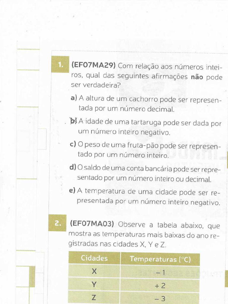 Prova Matematica 7ano | PDF