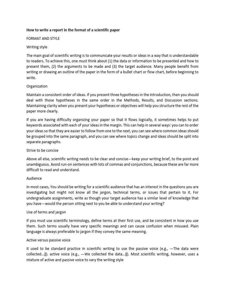 How To Write A Scientific Report | PDF | Experiment | Statistics